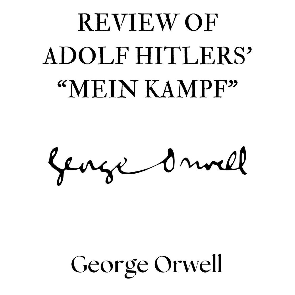 Review of Adolf Hitler's "Mein Kampf" Audiobook | Libro.fm
